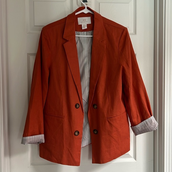 H by Halston | Jackets & Coats | Linenblend Nwt Halston Jacket Lined ...